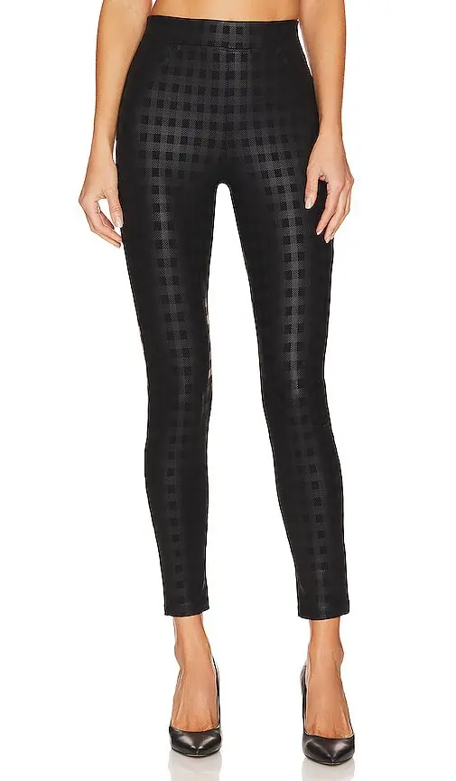 Sanctuary Runway Legging - Black Coated Plaid