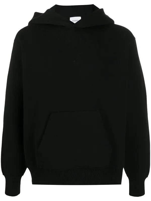 BARRIE Ideal Rib-trimmed Oversized Hoodie - Black