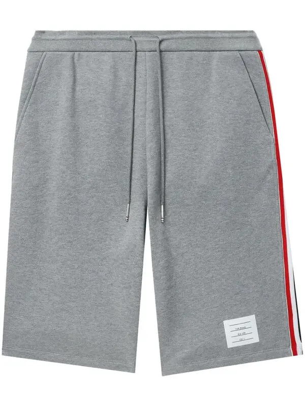 Thom Browne Signature Stripe Track Shorts - Grey