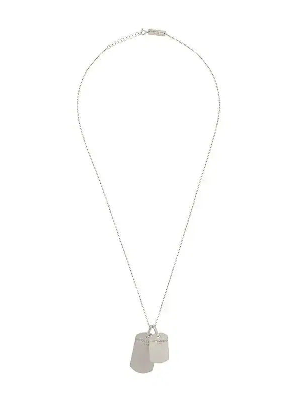 MAISON MARGIELA Dog Tag Necklace - Silver | Editorialist