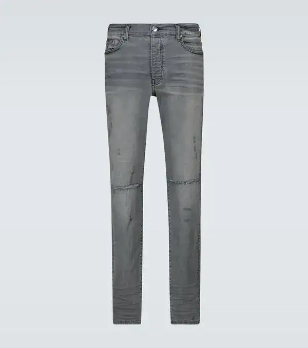Amiri Slash Skinny-Fit Jeans - Grey | Editorialist 