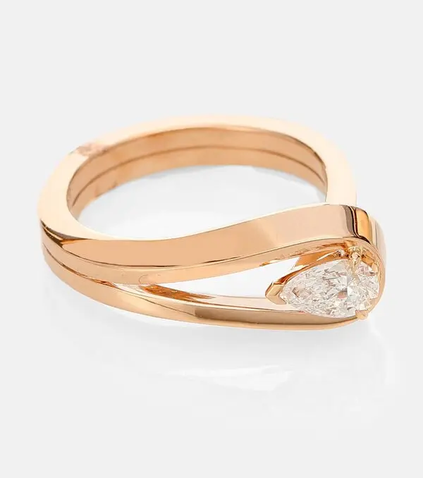 REPOSSI Serti Inversé 18kt Rose Ring With Diamond
