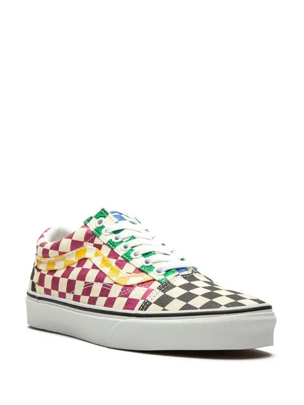 VANS Old Skool Glitter Check Sneakers - Pink