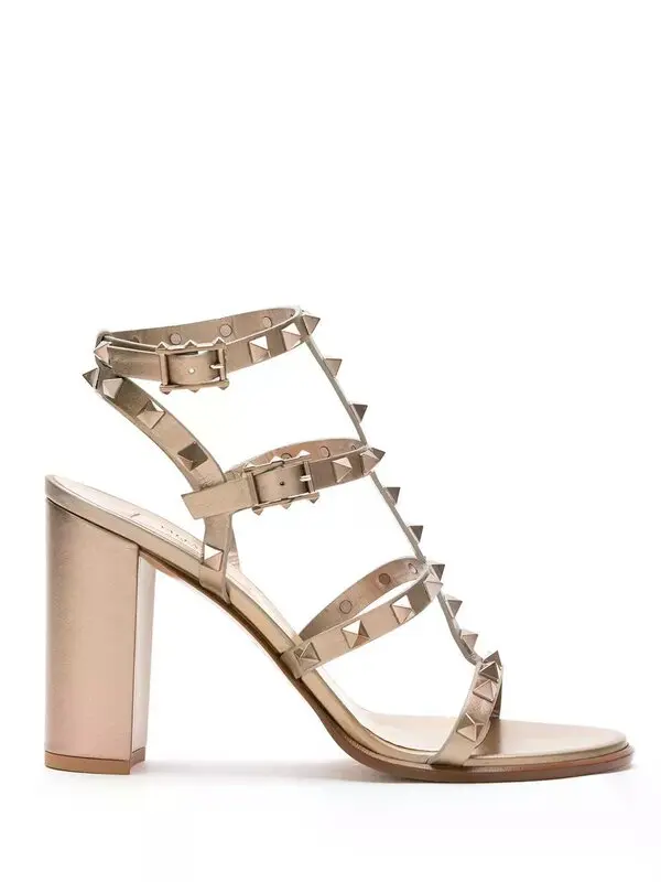 Valentino Garavani 90mm Rockstud Sandals - Gold