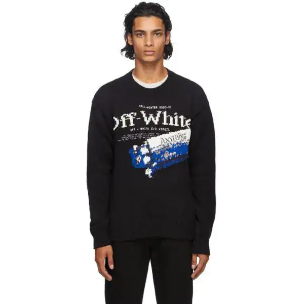 Off-White Pascal Medicine Sweater In 1001 Blkwhi - 74% Off 