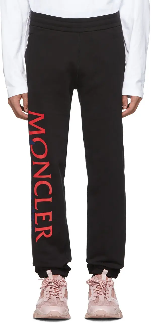 Moncler 2 Moncler 1952 Black Awake Ny Edition Logo Lounge Pants 