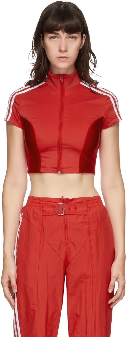 Adidas Originals By Alexander Wang Red Paolina Russo Edition Crop
