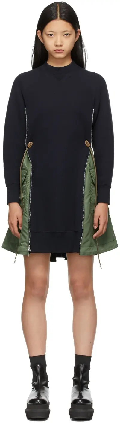 sacai サカイ Pre Sponge Sweat X Ma-1 Dress Sponge Sweat x MA-1 Dress（Sacai Sakai Pre Sponge Sweat X Ma