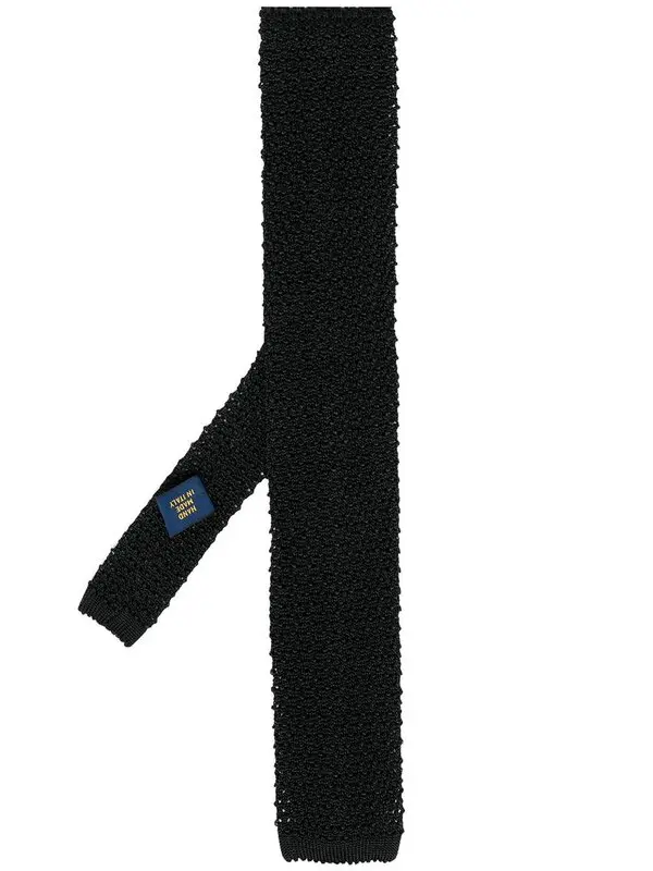 Ralph Lauren Solid Knit Silk Neck Tie - Black