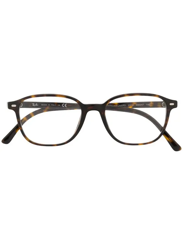 Ray-ban Leonard Square Frame Glasses - Brown