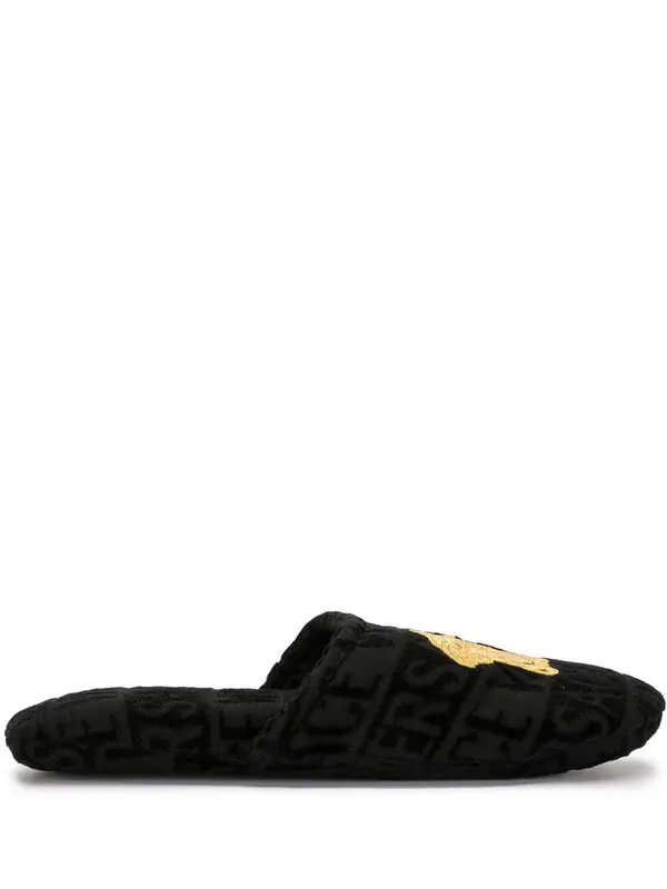 Versace Medusa Terricloth Slippers