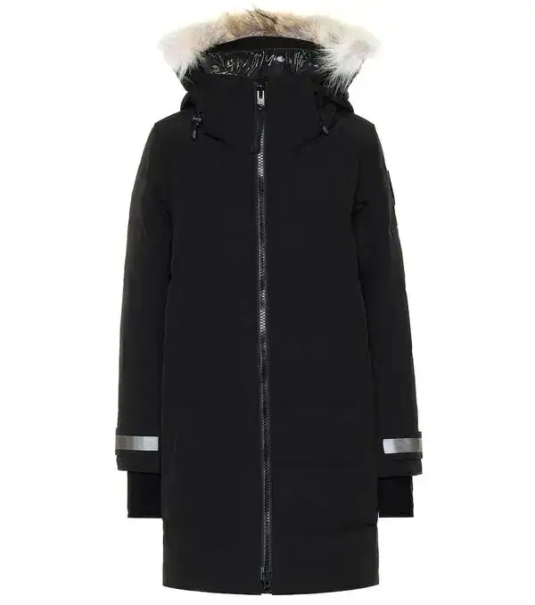 Canada Goose Label Kenton Fur-Trimmed Parka Black Editorialist