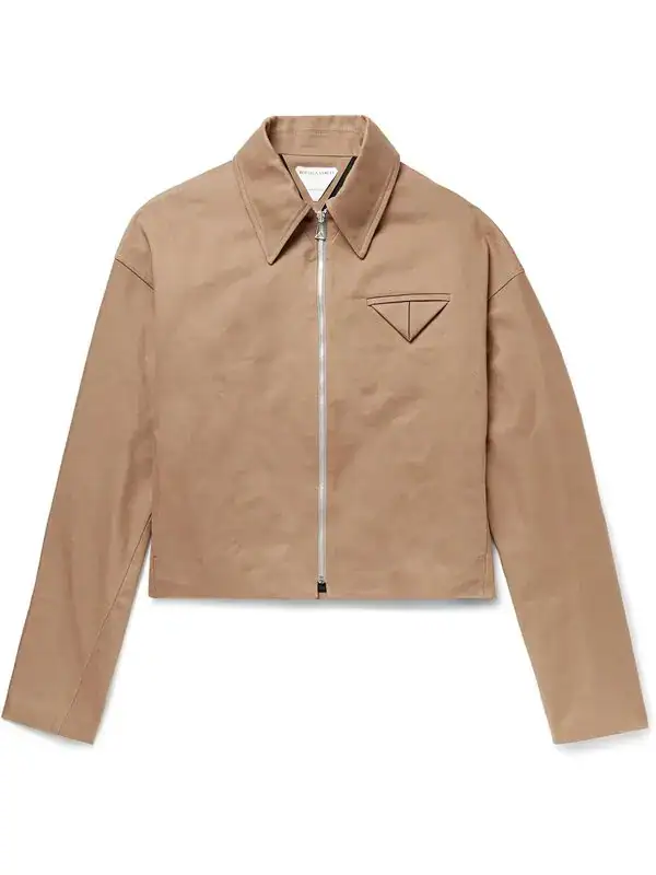 Bottega Veneta Cotton-Twill Blouson Jacket It 46 - Brown 