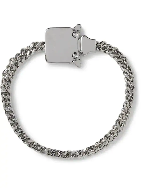 1017 Alyx 9sm Mini Cubix -Tone Chain Bracelet L/Xl In Silver - 40