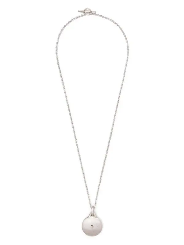 PARTS OF FOUR Disk Diamond-encrusted Necklace