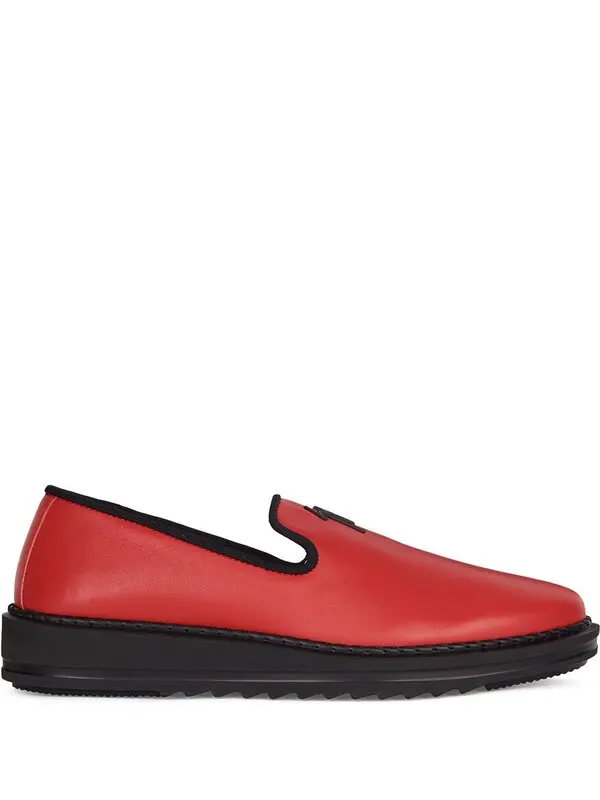 GIUSEPPE ZANOTTI Logo-detail Slip-on Loafers