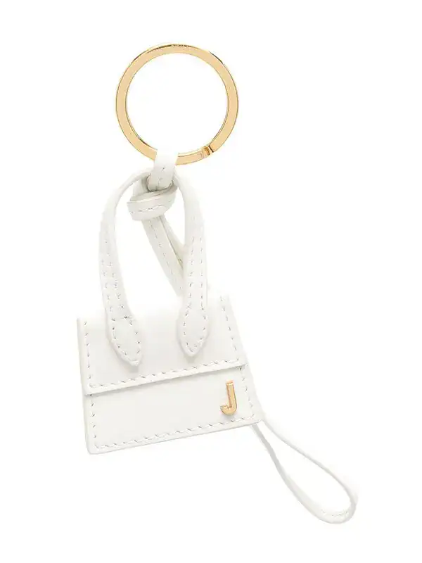 Jacquemus Bag-Charm Keyring - White | Editorialist