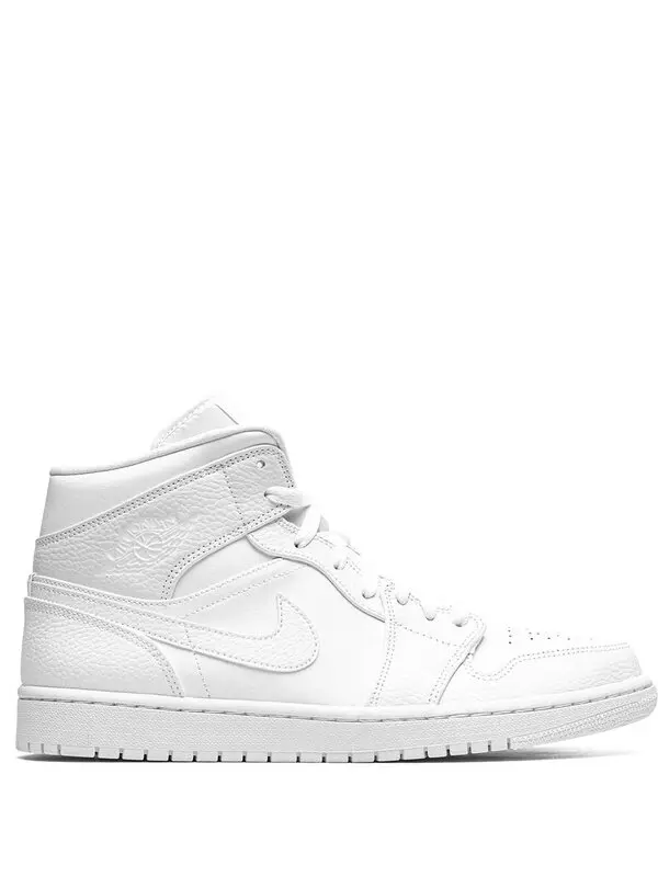 Nike Air Jordan 1 Mid Triple Sneakers - White