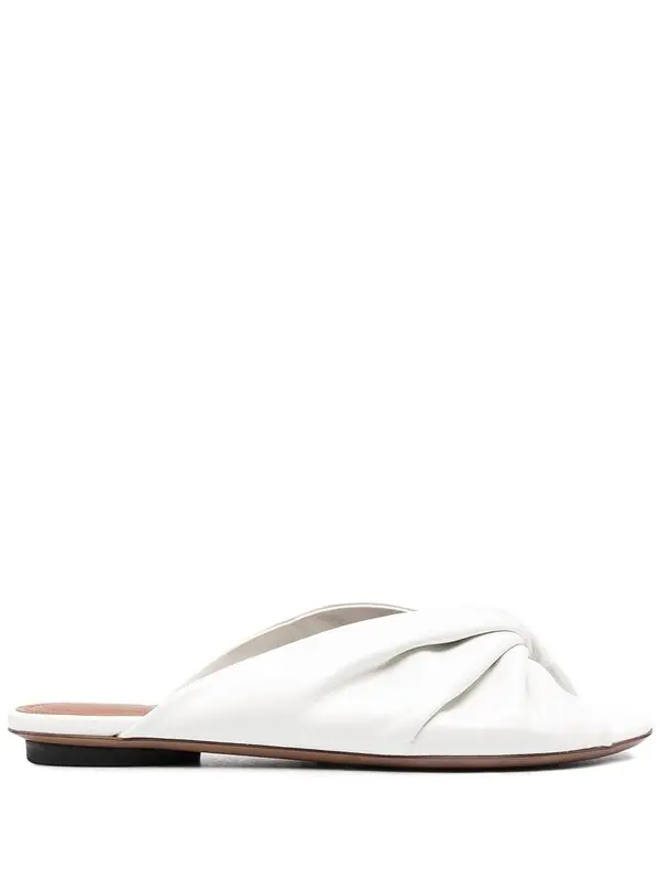 L' AUTRE CHOSE Twist Front Leather Sandals