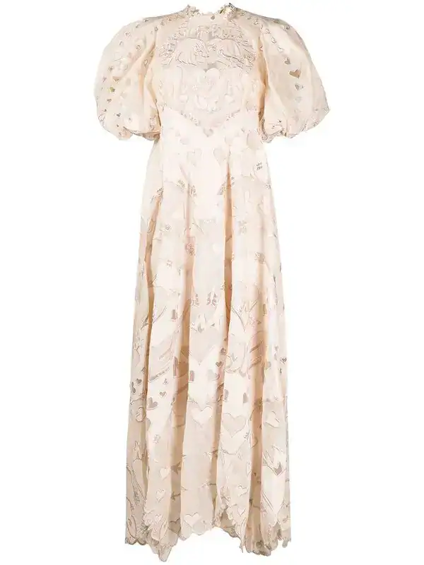 Zimmermann Lovestruck Embroidered Maxi Dress In Neutrals - 41% Off |  Editorialist