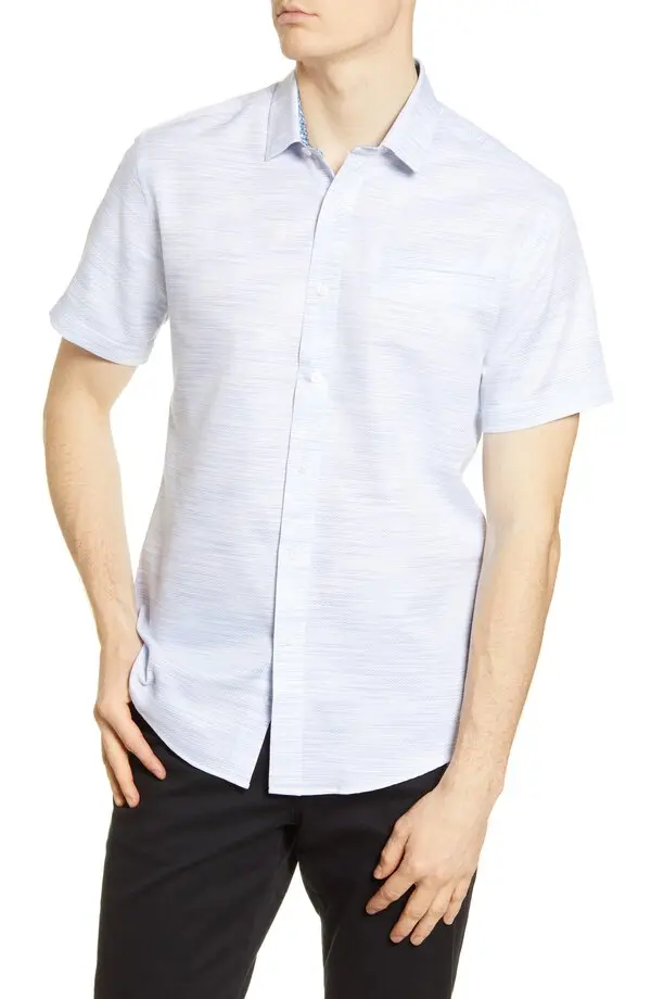 Vince Camuto Slim Fit Button-Up Shirt - Blue | Editorialist