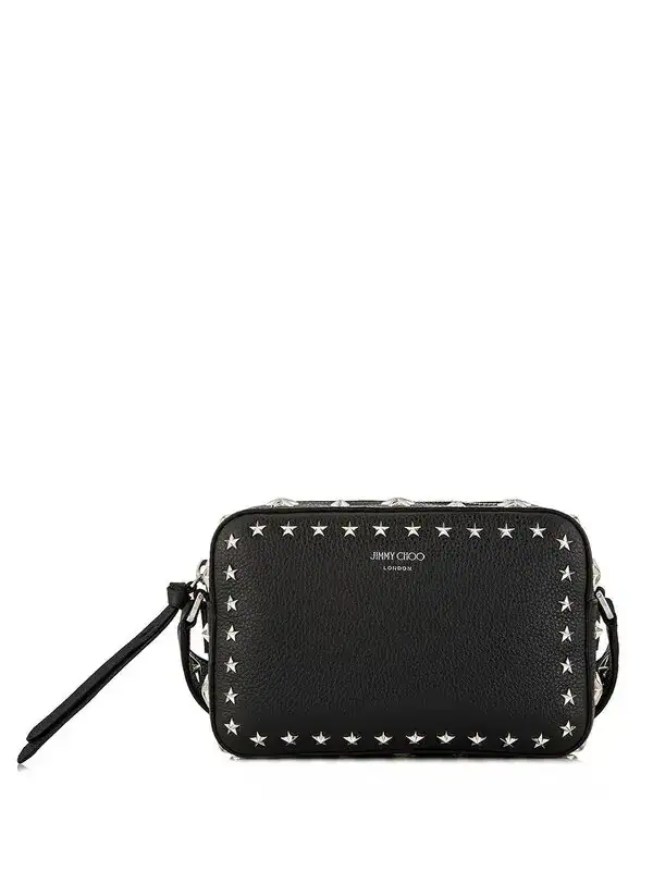 専用品JIMMY CHOO PEGASI BLACK CAMERA BAG Jimmy Choo Pegasi Star Stud-Embellishment Camera Bag - Black