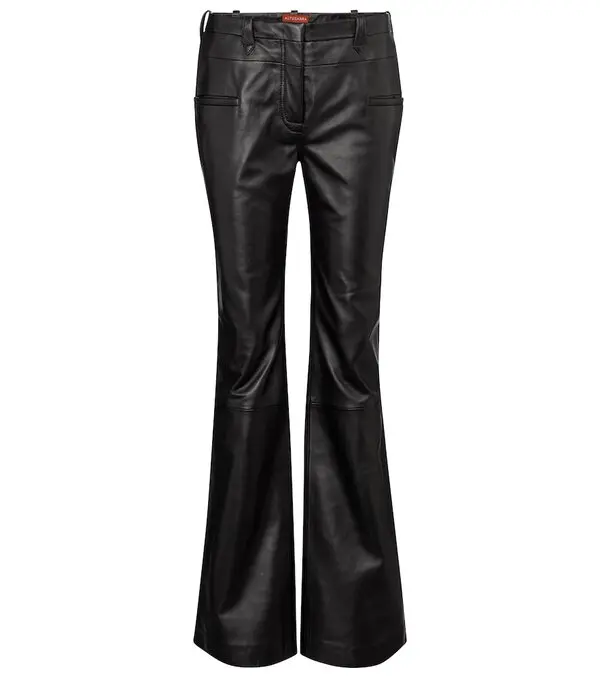 Altuzarra Serge Mid-rise Leather Bootcut Pants