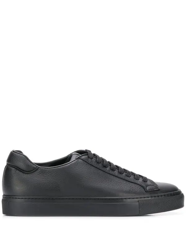 SCAROSSO Leather Low Top Sneakers
