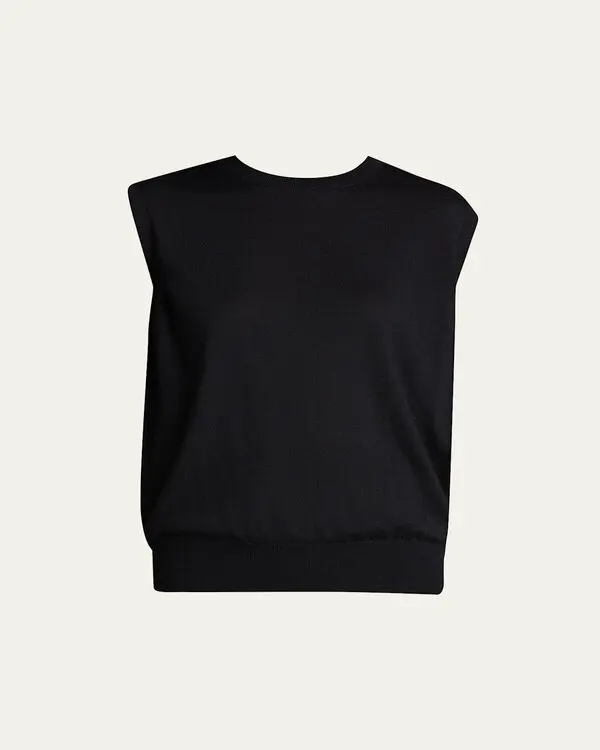 THE ROW Balham Cashmere Top - Black