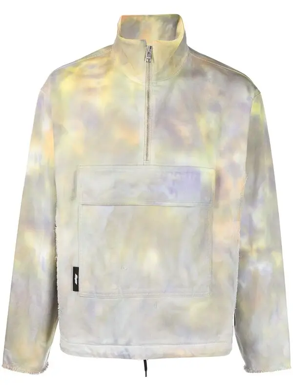 MSGM Tie-dye Half-zip Sweatshirt