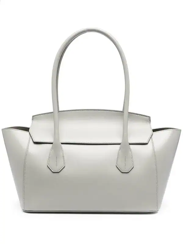 Bally Sandah Leather Tote Bag - Grey | Editorialist