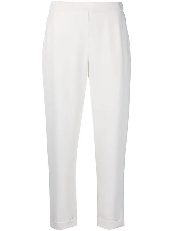 P.a.r.o.s.h Pany Cropped Trousers - White
