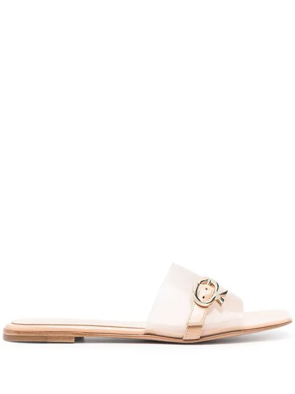 GIANVITO ROSSI Buckle-detail Square-toe Sandals