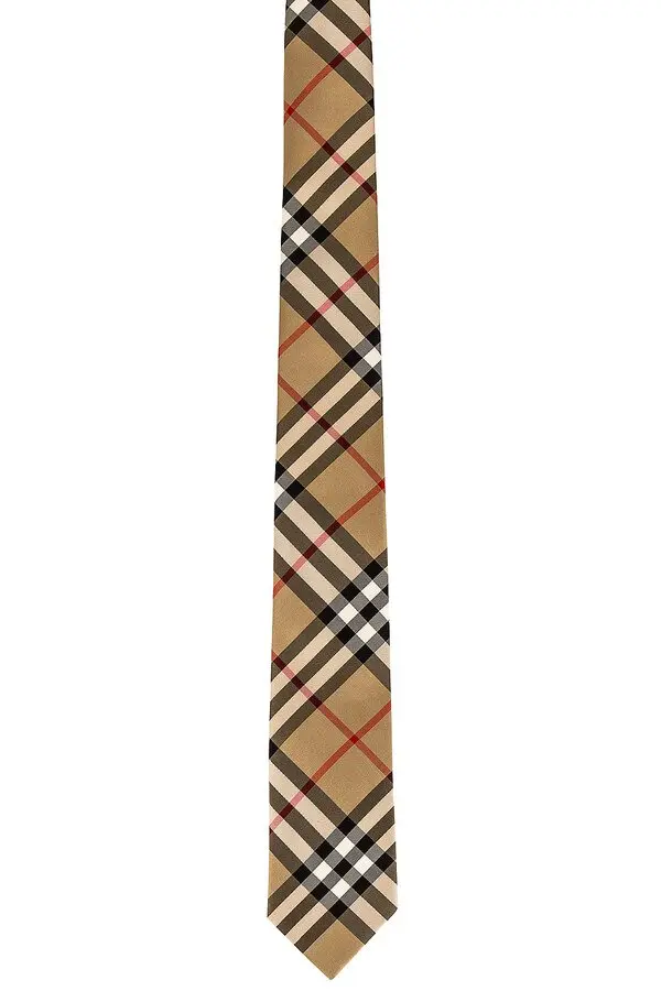 Burberry Check Neck Tie - Archive Beige
