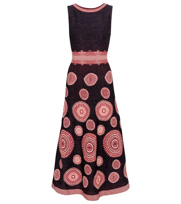 Stretch-jacquard Midi Dress