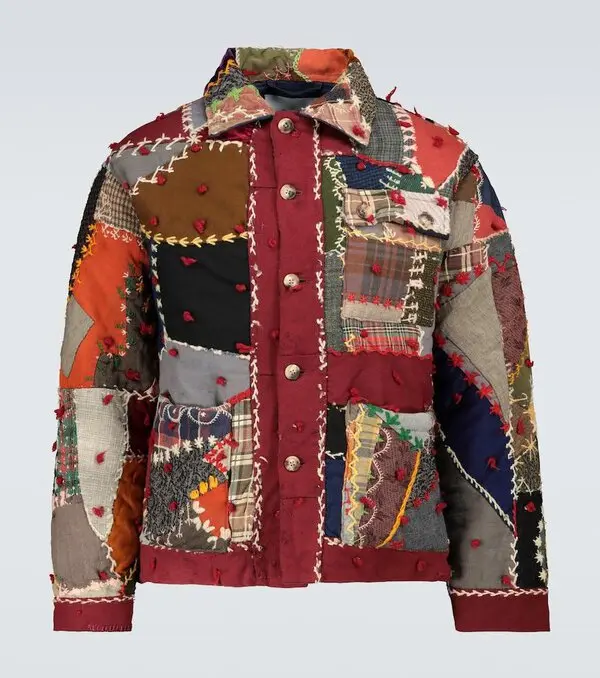 Bode One Of A Kind Crazy-Quilt Jacket In Multicoloured - 50