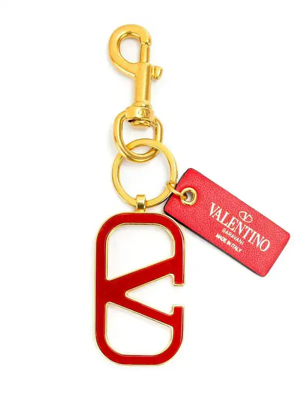 Buy Valentino Garavani Vlogo Charm Keychain - Red At 40% Off | Editorialist