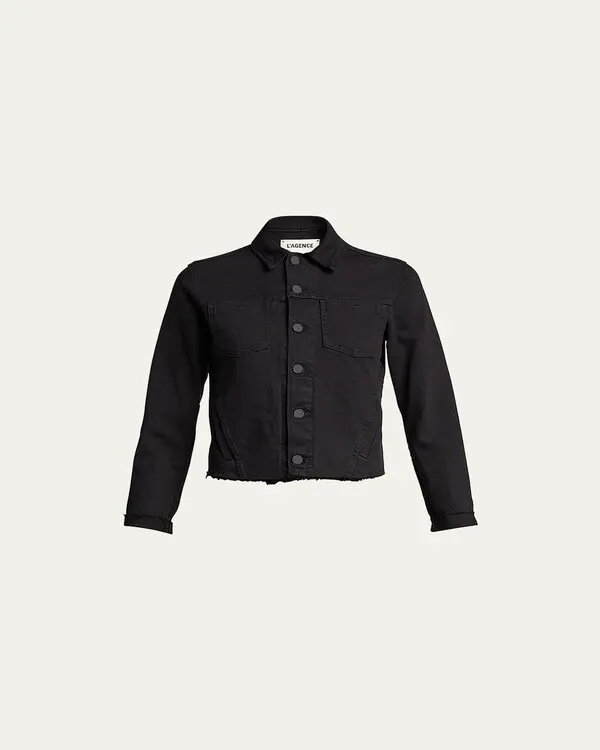 L'Agence Janelle Denim Jacket - Saturated Black