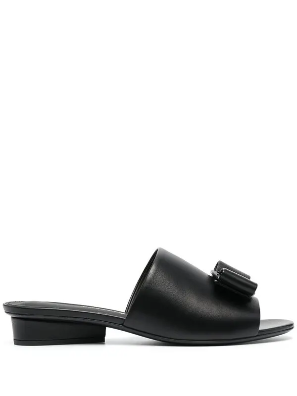 FERRAGAMO Double Bow Mule Sandals