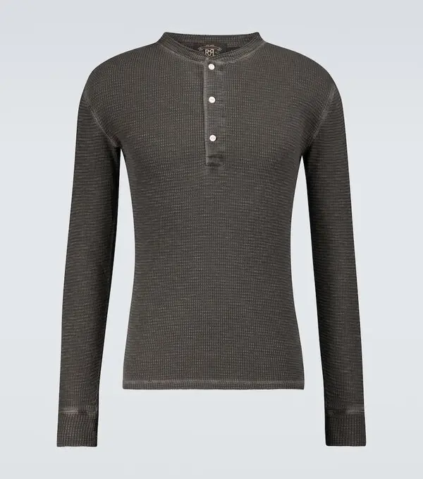 Ralph Lauren Waffle-knit Cotton Henley Shirt