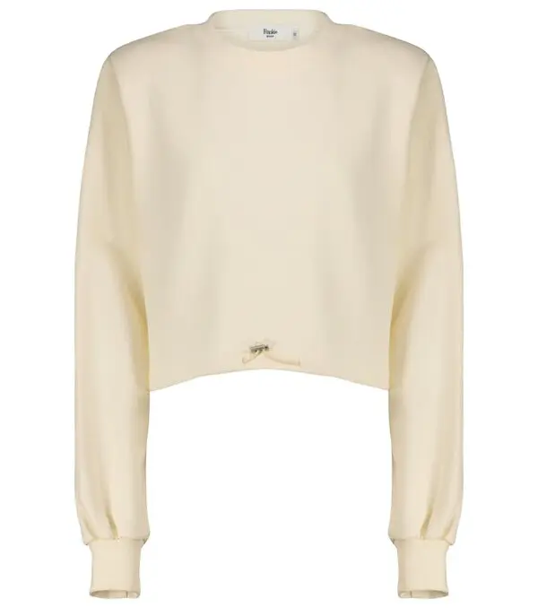 THE FRANKIE SHOP Drawstring Cotton Terry Sweatshirt
