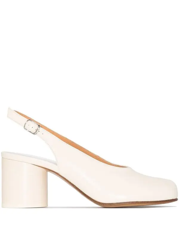 MAISON MARGIELA 60mm Tabi Slingback Pumps - White