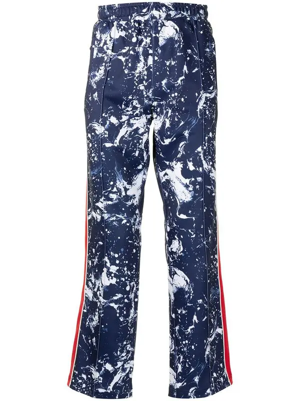 PORTS V Printed Side-stripe Track Pants