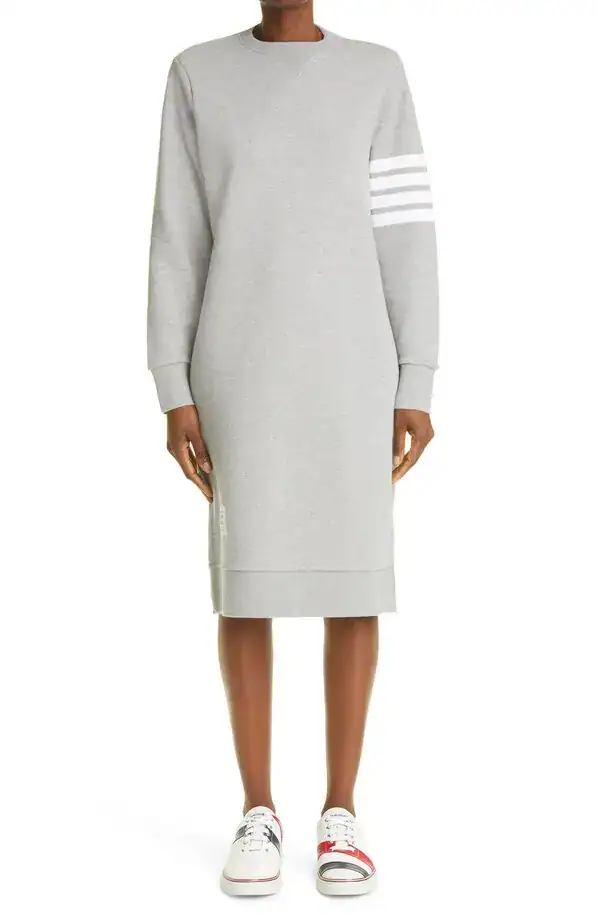 long grey sweatshirt dress COS Hooded Sweatshirt Maxi Dress