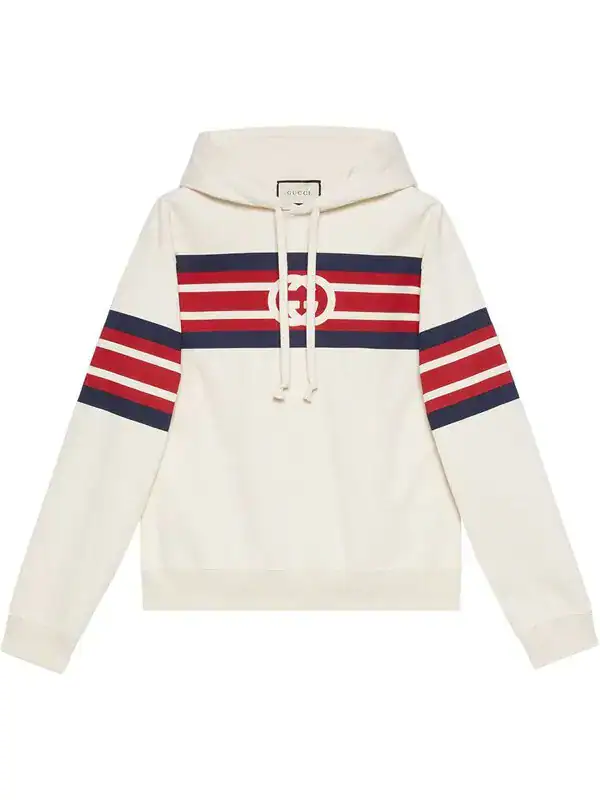 Gucci Interlocking G-Print Hoodie - White | Editorialist