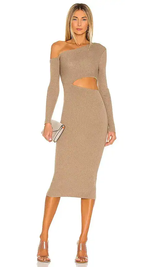 Camila Coelho Nahla Knit Dress - Sage - 18% Off | Editorialist