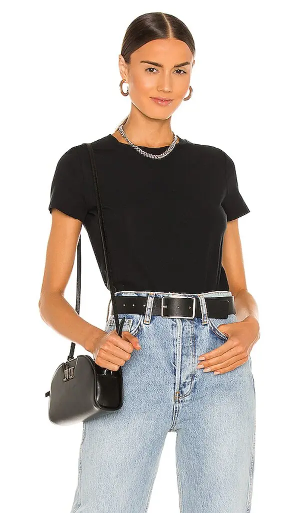Commando Essential Cotton Crewneck Bodysuit - Black