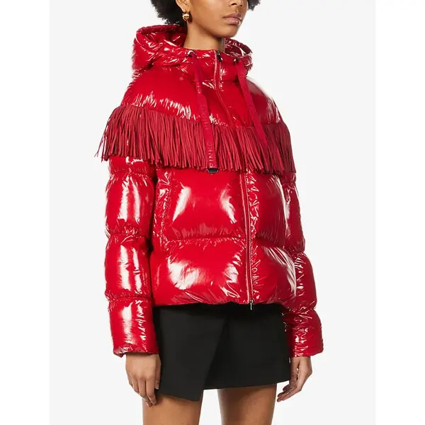 Pinko Donato Caban Padded-Shell Jacket Red Editorialist