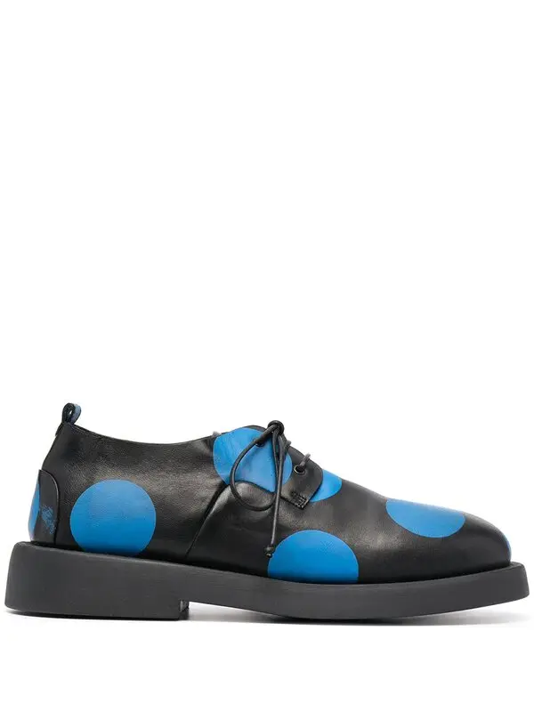MarsèLl Polka-Dot Leather Derby Shoes In Black - 60% Off  display picture 2