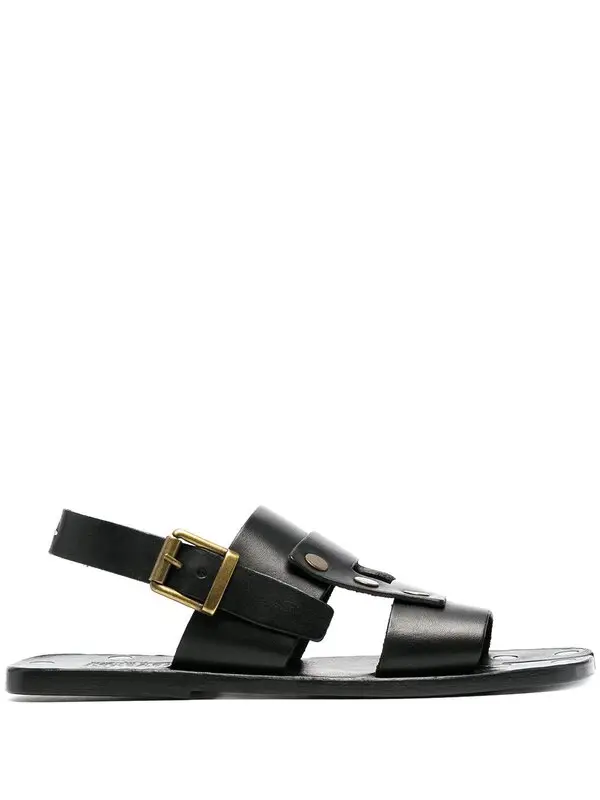 Margiela Gladiator Sandals Maison Margiela Leather Colorblock Pattern Gladiator Sandals  main image 4